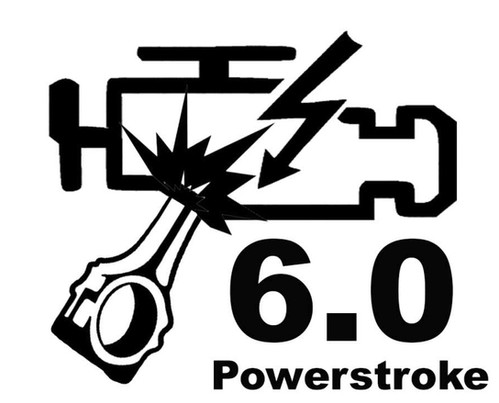 6.0 Powerstroke Diesel Decal Sticker 10 | ANYStickerUWant.com