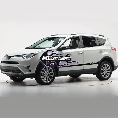 Universal TRD Toyota Rav4 Rocker Panel Stripe Vinyl Decal Sticker ...