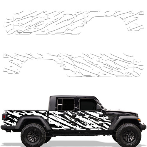 Jeep Wrangler Gladiator Full Side Mud Splash Decal Sticker 553 ...