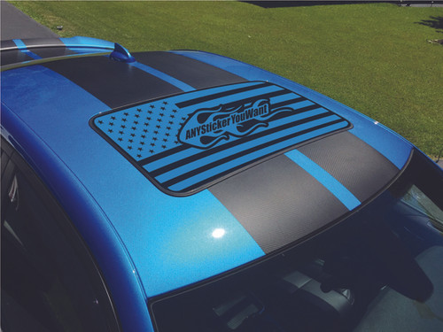 USA American Flag Sunroof Roof Vinyl Decal Window Sticker Fits Most ...