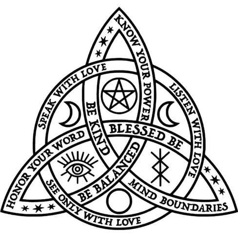Pagan Wiccan White Witch Celtic Knot Decal Sticker | ANYStickerUWant.com