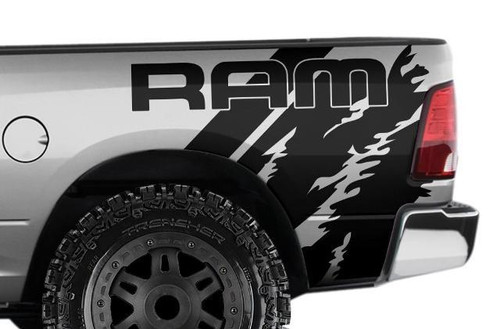 Dodge Ram 1500 2500 3500 Torn Splash Truck Bed Decal Sticker 55 ...