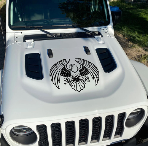 Jeep Wrangler Gladiator American Bald Eagle Hood Decal Sticker 470 ...