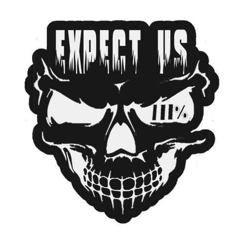 3% Three Percenters Expect Us Skull Vinyl Decal Sticker ...