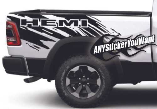 Dodge Hemi Full Side Splash Truck Vinyl Decal Sticker 170 ...