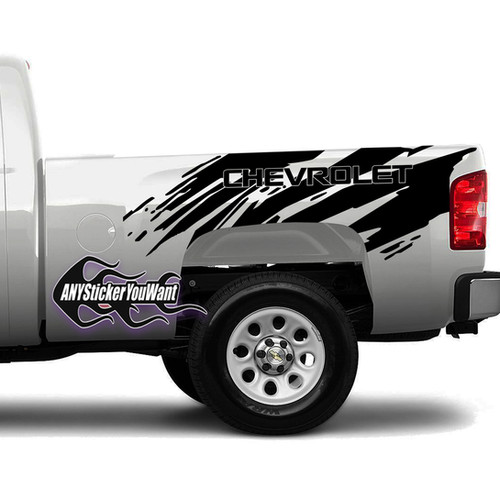 Chevy Chevrolet Full Truck Bed Splash Decal Sticker 15 ...