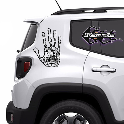 Scary Zombie Hand Decal Sticker | ANYStickerUWant.com