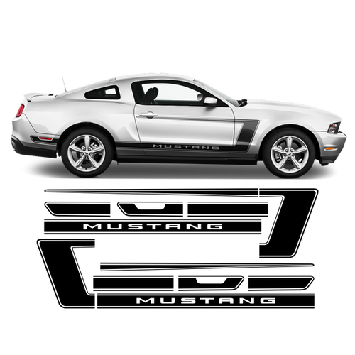 Ford Mustang Boss Style Side Stripes Vinyl Decal Sticker Kit ...