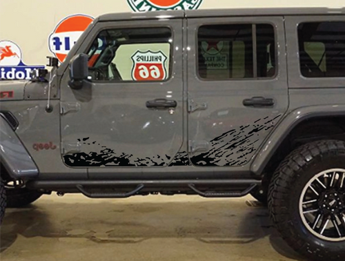 Jeep Wrangler Gladiator Full Side Mud Splash Decal Sticker 39 ...