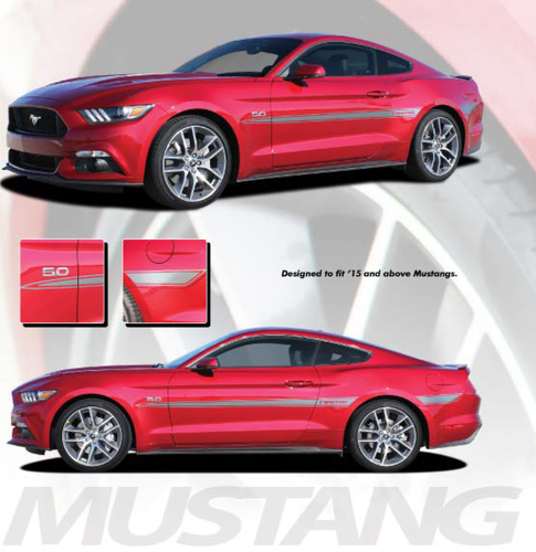 Ford Mustang LANCE 2 Side Stripes Vinyl Decal Sticker | ANYStickerUWant.com