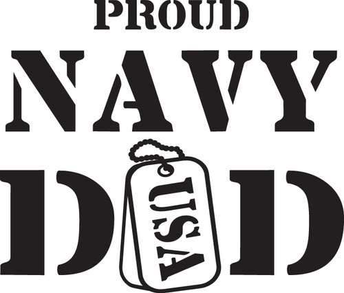 Proud Navy Dad Vinyl Decal Sticker | ANYStickerUWant.com