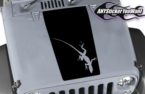 Jeep Wrangler Gecko Lizard Blackout Hood Decal Sticker 107 ...