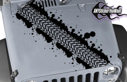 Jeep Renegade Tire Track Mud Splash Hood Decal Sticker 81 ...