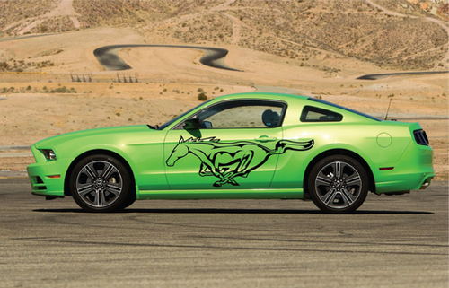 Ford Mustang Full Side Running Horse Decal Sticker 40 | ANYStickerUWant.com
