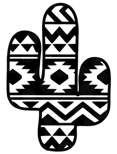 Aztec Mexican Cactus Decal Sticker | ANYStickerUWant.com