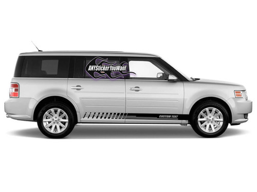 Custom Universal Ford Flex Rocker Panel Stripe Vinyl Decal Sticker 4 ...