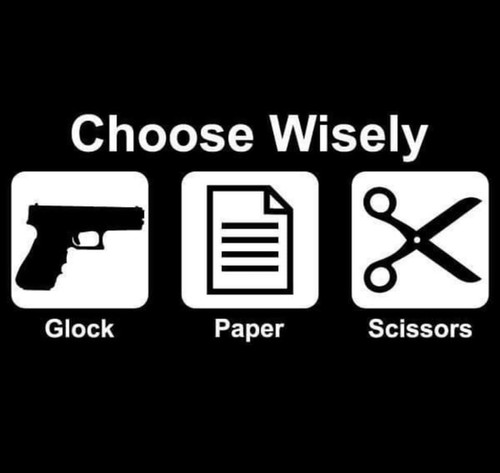 Choose Wisely Glock Paper Scissors Vinyl Decal Sticker ...