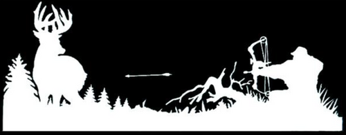 Bowhunter Field Back Window Hunting Decal Sticker | ANYStickerUWant.com