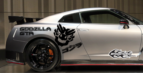 Godzilla GTR Graphic 2 Racing Decal fits Nissan GTR | ANYStickerUWant.com