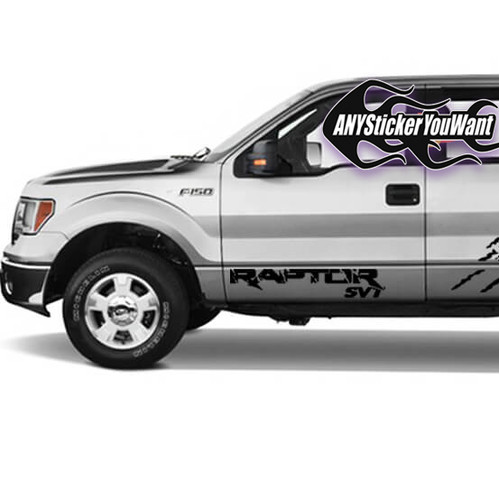 Ford Raptor SVT Lettering Decal Sticker 26 | ANYStickerUWant.com