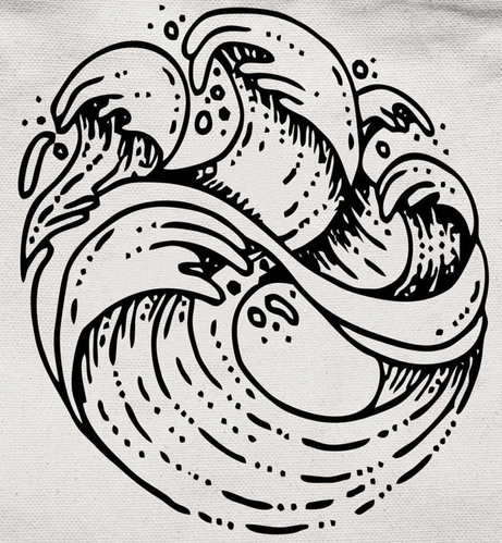 Ocean Wave Decal Sticker (add text) | ANYStickerUWant.com