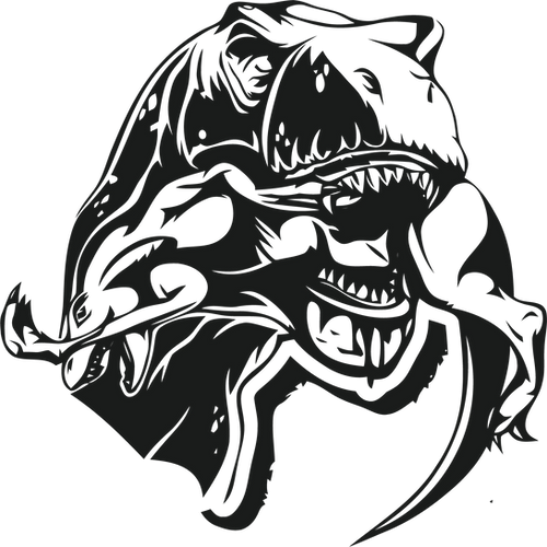 T-Rex Eating Raptor Dodge ram TRX Vinyl Decal Sticker 180 ...