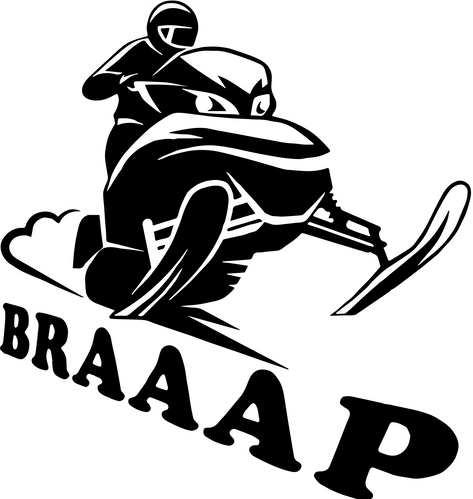 BRAAAP Snowmobile Decal Sticker | ANYStickerUWant.com