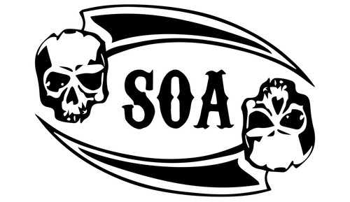 SOA SONS OF ANARCHY Skull Logo Decal Sticker 5 | ANYStickerUWant.com