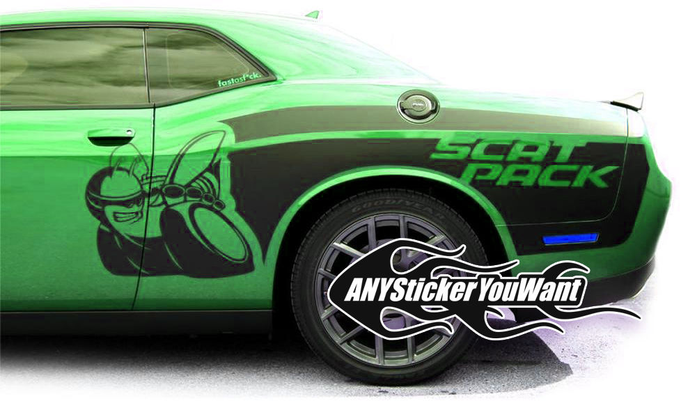 Dodge Challenger Scat Pack Side Vinyl Decal Sticker | ANYStickerUWant.com