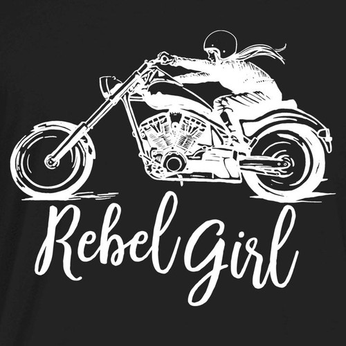REBEL GIRL Motorcycle Decal | ANYStickerUWant.com