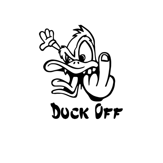 Duck Off Decal Sticker 19 | ANYStickerUWant.com