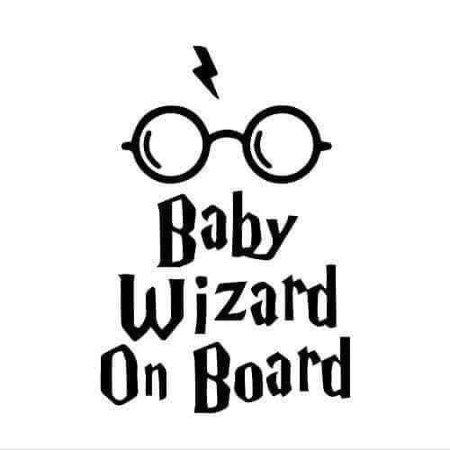 BABY WIZARD ON BOARD Decal Sticker 5 | ANYStickerUWant.com