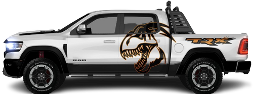 Large 2 Color Trx T-Rex Dinosaur Dodge Ram Side Bed Vinyl Decal Sticker ...