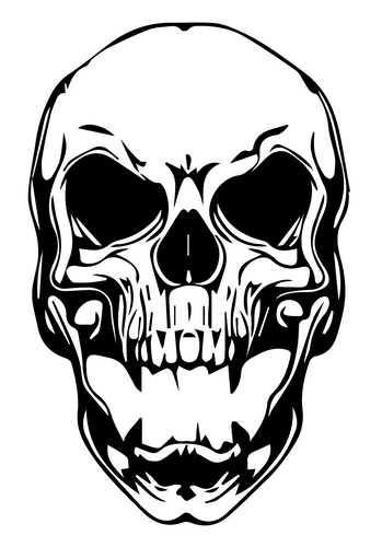 Evil Skull Decal Sticker 7 | ANYStickerUWant.com