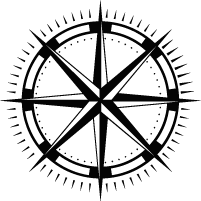 Compass Decal Sticker 146 | ANYStickerUWant.com