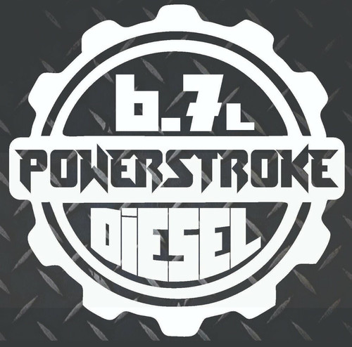6.7L Powerstroke Diesel Decal Sticker 10 | ANYStickerUWant.com