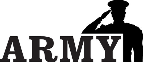 Army Soldier Saluting Vinyl Decal Sticker | ANYStickerUWant.com