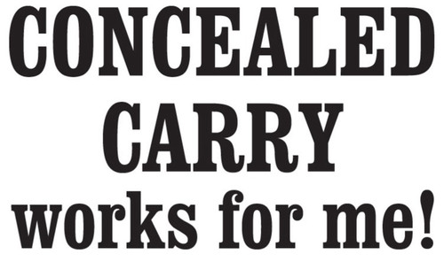 Concealed Carry works for me! Decal Sticker | ANYStickerUWant.com