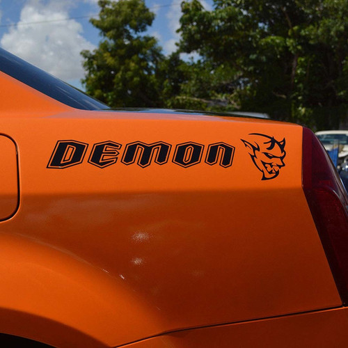 Dodge Challenger Demon Vinyl Decal Sticker | ANYStickerUWant.com