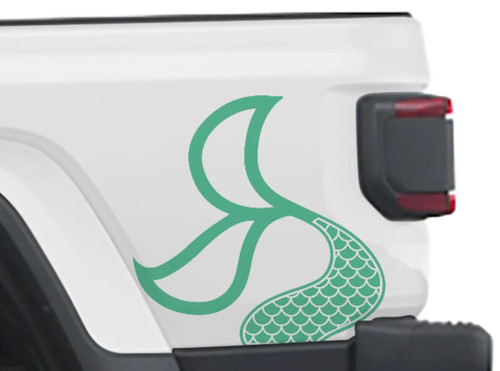 Jeep Gladiator Mermaid Tail Bed Decal Sticker 453 | ANYStickerUWant.com