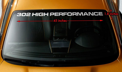 302 High Performance Windshield Vinyl Decal Sticker | ANYStickerUWant.com