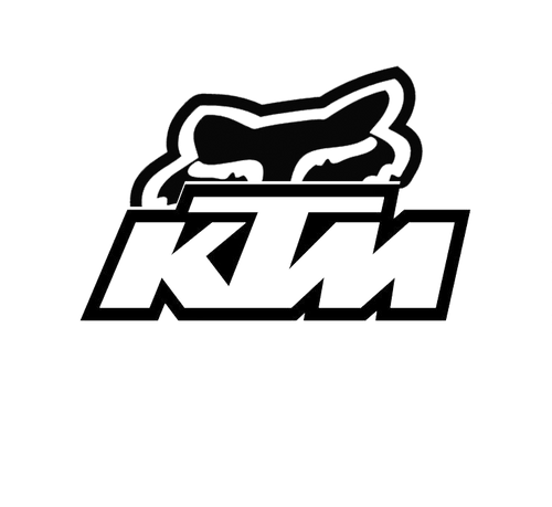 Fox KTM Logo Vinyl Decal Sticker 38 | ANYStickerUWant.com