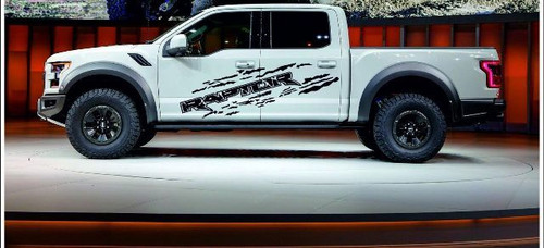 Ford Raptor F150 Shredded Side Torn Splash Decal Sticker 25 ...