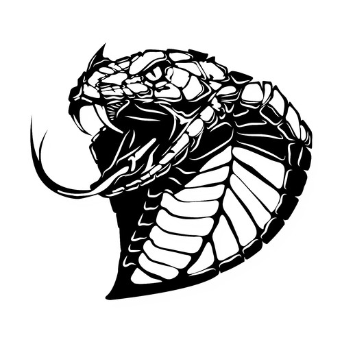 Badass Cobra Snake Head Vinyl Decal Sticker | ANYStickerUWant.com