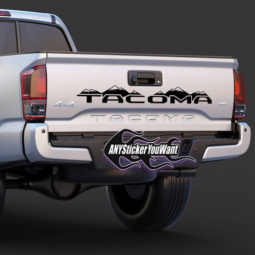 Toyota Tundra Mountain Lettering Decal Sticker | ANYStickerUWant.com
