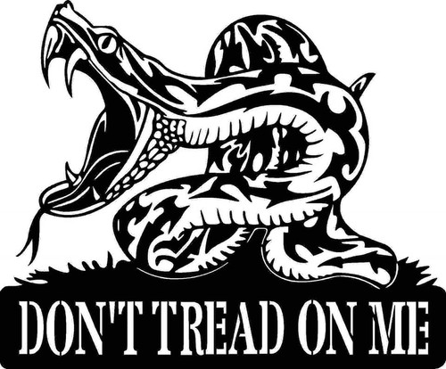 Don't Tread on Me Snake Second Amendment Vinyl Decal Sticker ...