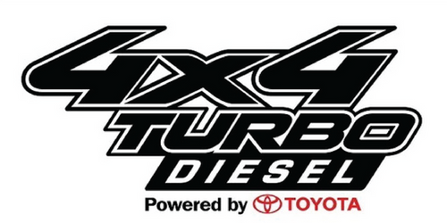 4x4 TURBO DIESEL Powered by Toyota Vinyl Decal Sticker 5 ...
