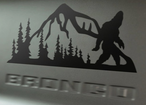 Ford Bronco Sasquatch Bigfoot Mountain Dash Board Decal Sticker ...
