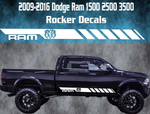 Dodge Ram 1500 2500 3500 Rocker Panel Stripes Vinyl Decal Sticker 81 ...