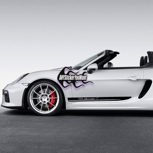 Porsche 718 Boxter T Rocker Stripe Decal Sticker | ANYStickerUWant.com